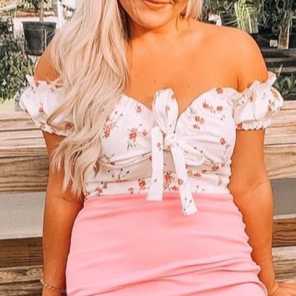 ASOS | Tops | Asos White With Floral Feminine Crop Top | Poshmark